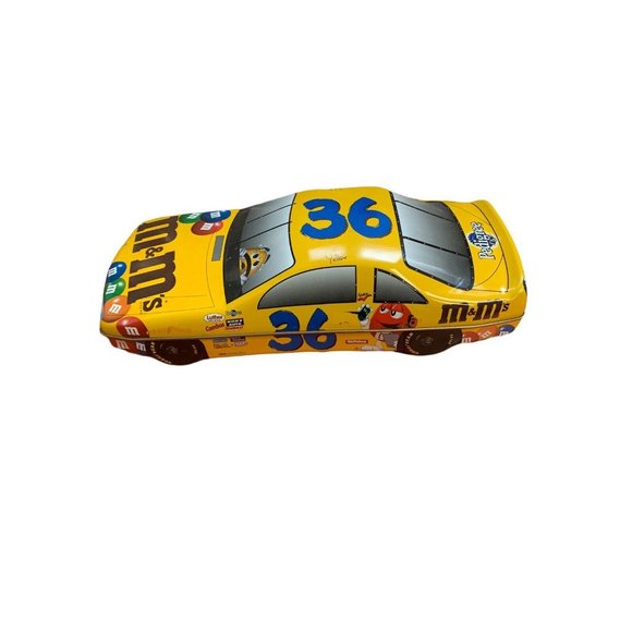 Other | Mms 36 Race Car Yellow Tin Candy Dish Mms Nascar Pedigree ...